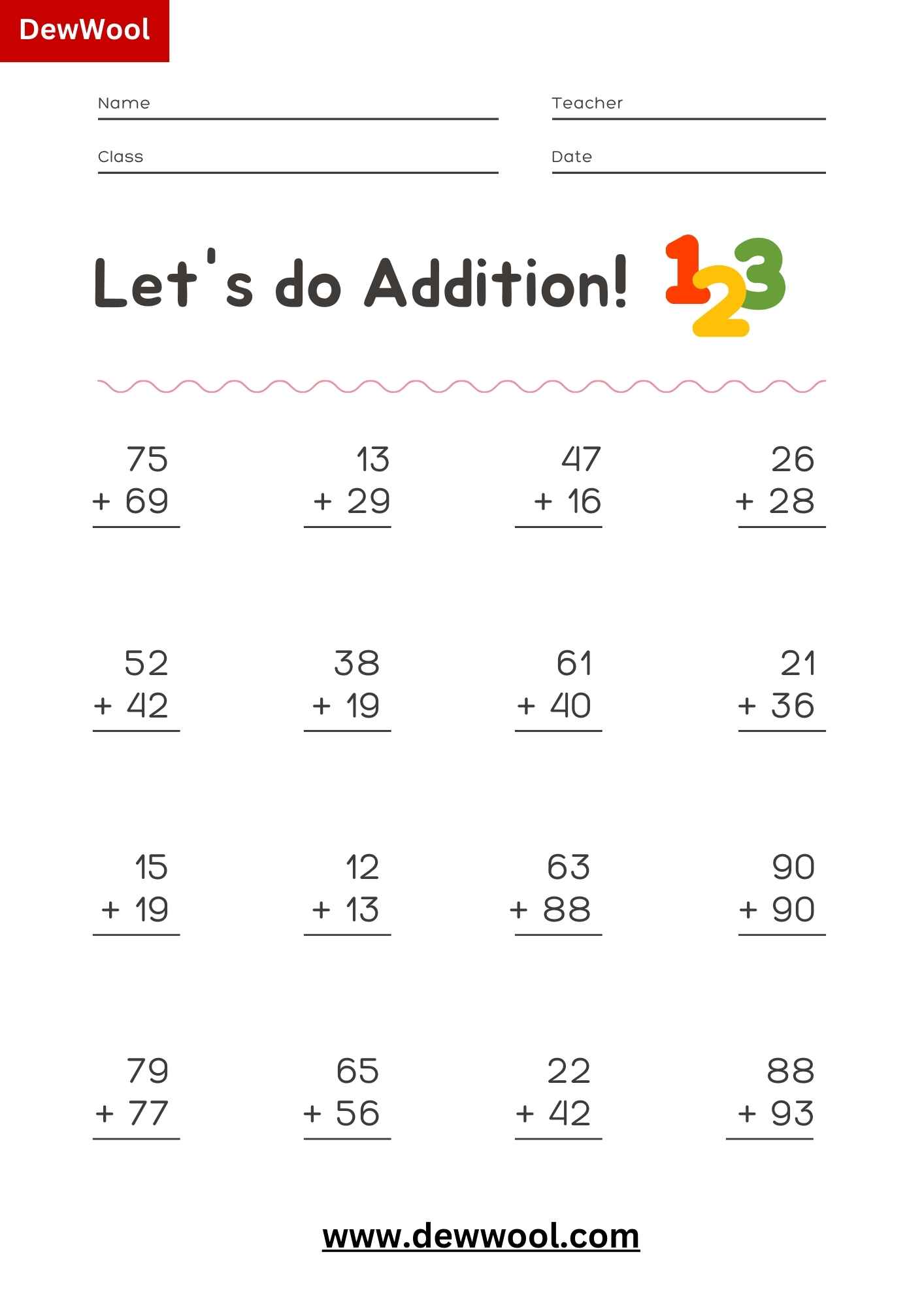 15 Free Addition Worksheets Grade 2 Double digit Number Addition 15 Free Addition Worksheets Grade 2 Double digit Number Addition